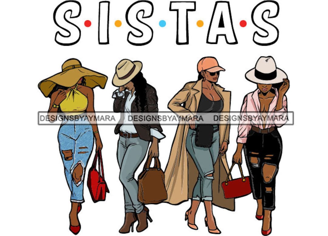 Sistas Sisters Afro Women Together Black Woman Morena African American ...