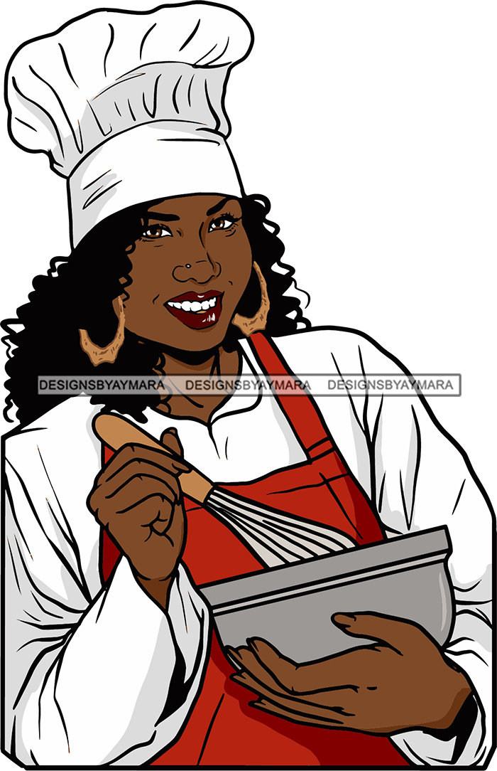 Bundle 9 Afro Woman Chef Culinary Occupation Job Business Kitchen ...
