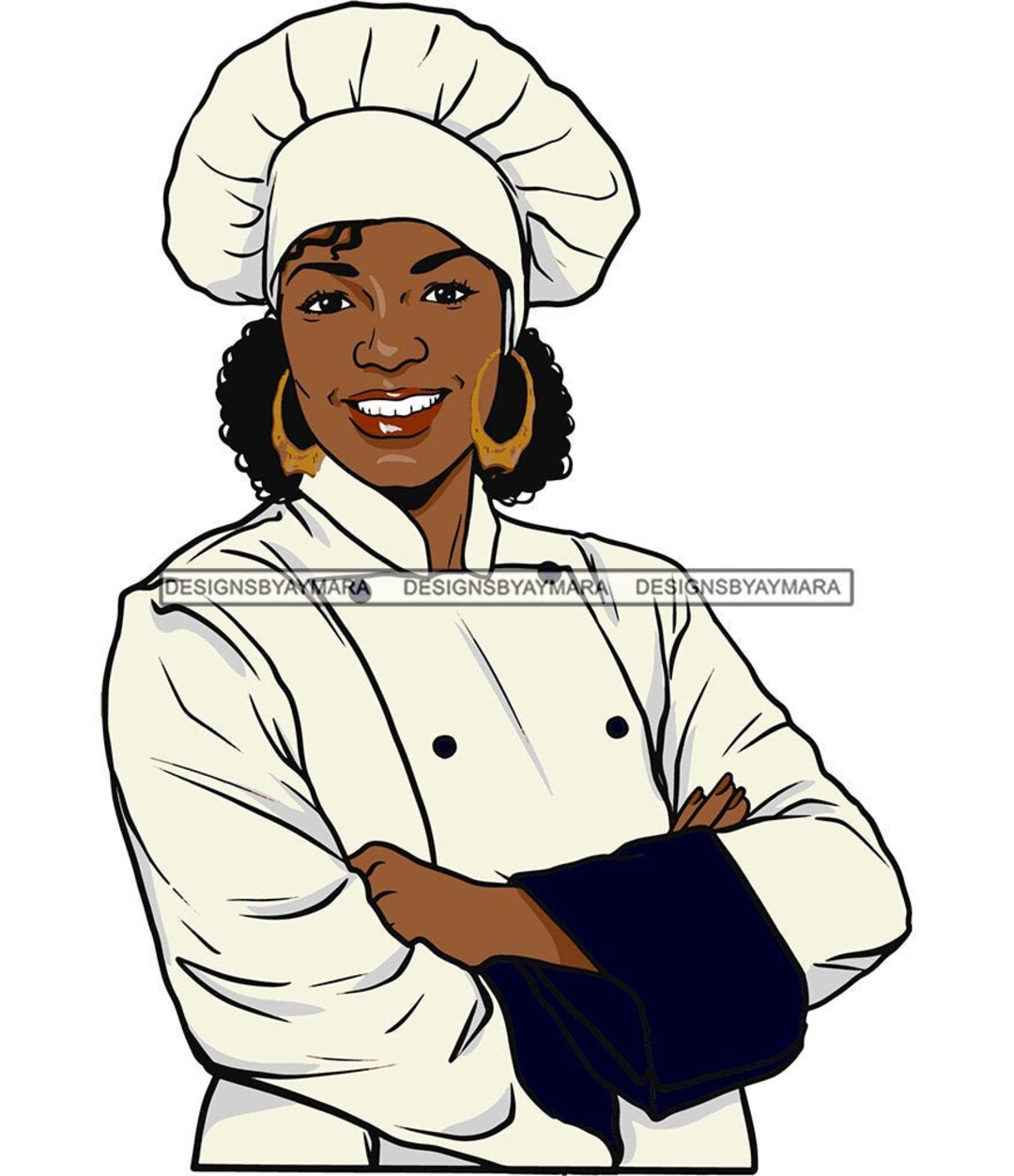 Afro Woman Chef Culinary Occupation Cooking Job Business Kitchen ...