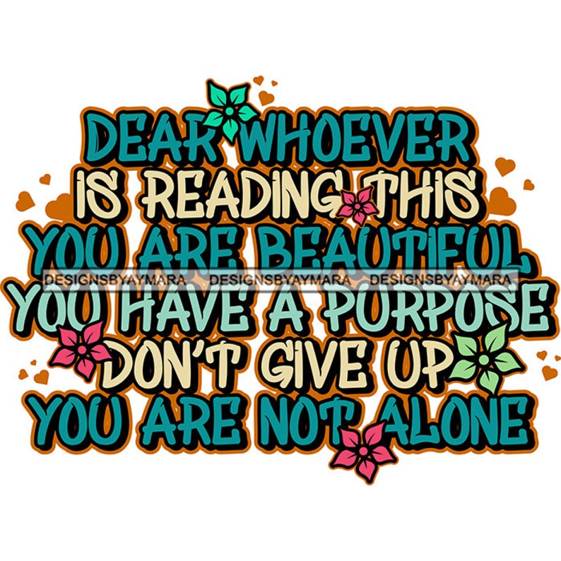 Dear Whoever is Reading This You Are Beautiful Life Positive - Etsy