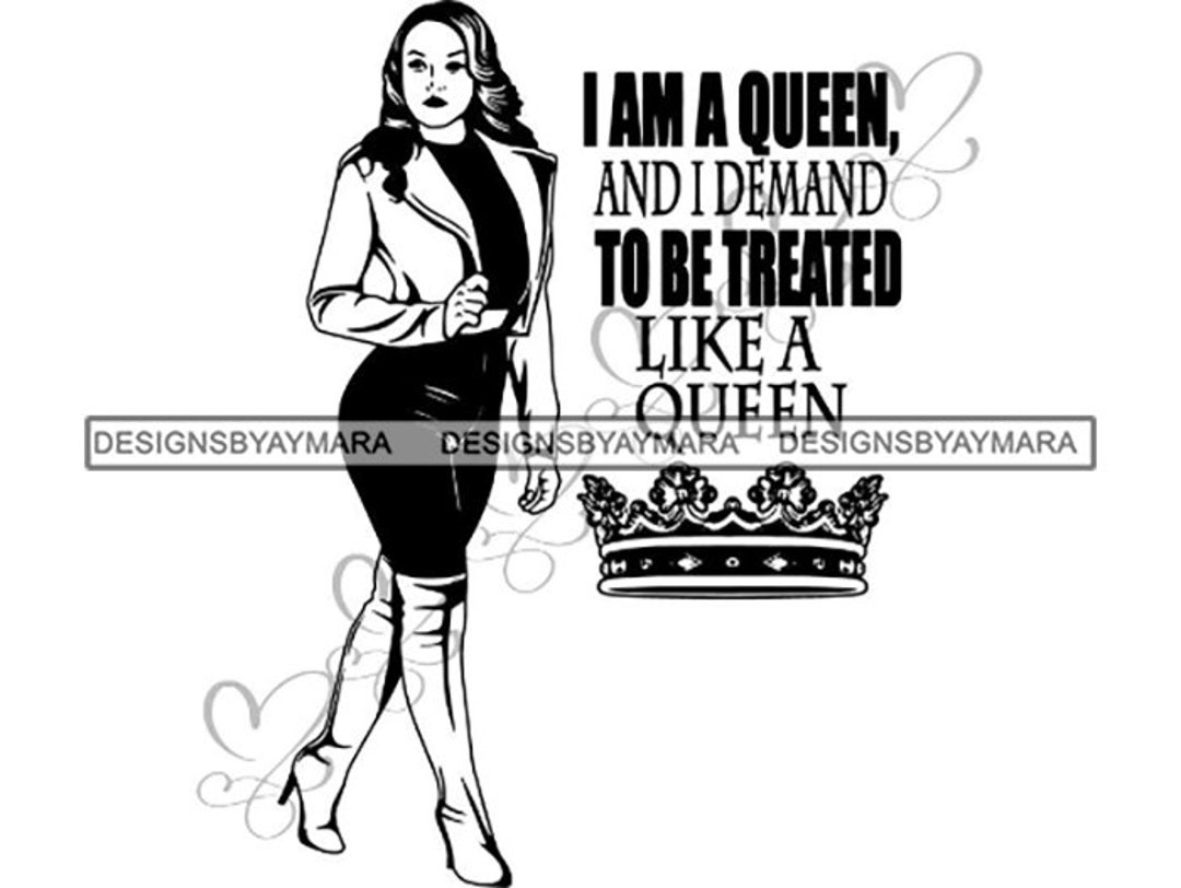 Pretty Classy Woman SVG Sexy Diva Lady Nubian Queen Afro Hairstyle ...