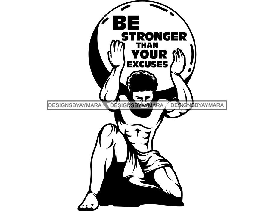 Be Stronger Than Your Excuses Fitness Motivational Quotes - Etsy