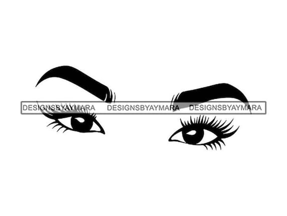 Female Eye Vision Svg Human Lady Make up Sign Eyeball See | Etsy