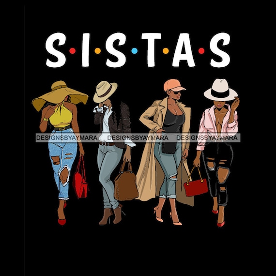 Sistas Sisters Afro Women Together Black Woman Morena African - Etsy