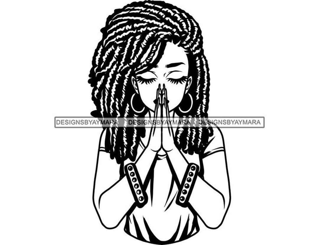 Worshipper Melanin Woman Praying God Lord Pray Prayers Pray Sister Locs ...