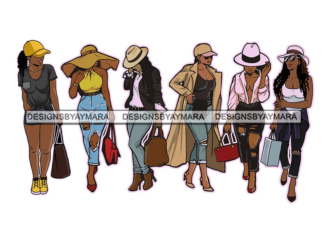 Sistas 6 Sisters Afro Melanin Ladies Together Black Woman Nubian ...