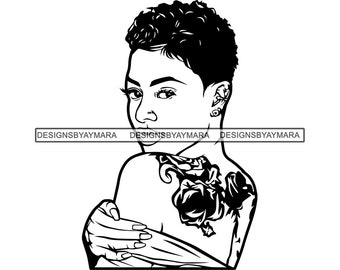 Black Woman SVG Diva Classy Lady Nubian Queen Afro Hairstyle | Etsy