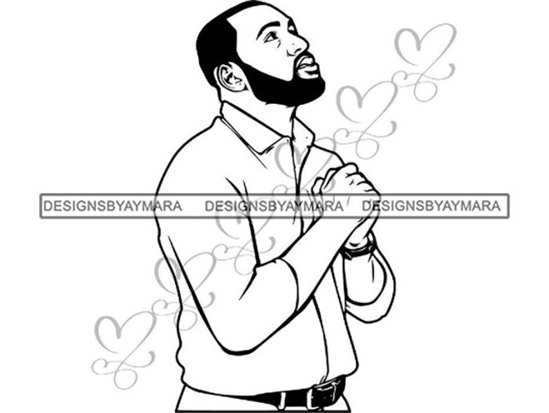 Black Man Praying SVG God Quotes Respect Faith Spiritual Life - Etsy