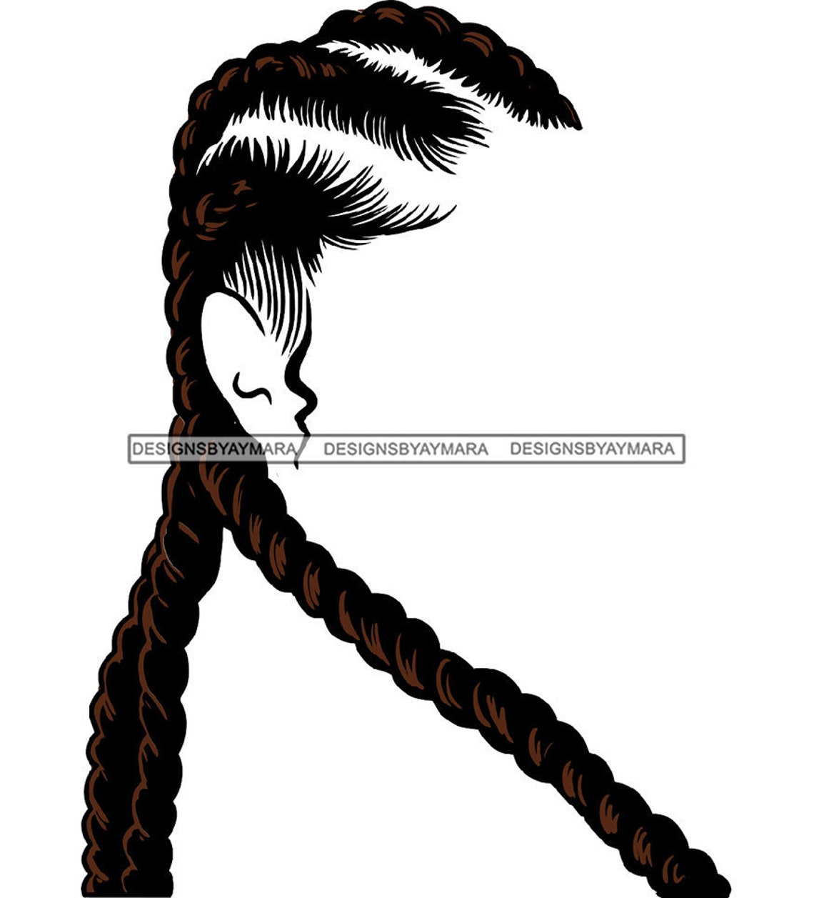 Woman SVG Braids Hairstyle Hair Salong Logo Nubian Melanin Queen Black ...