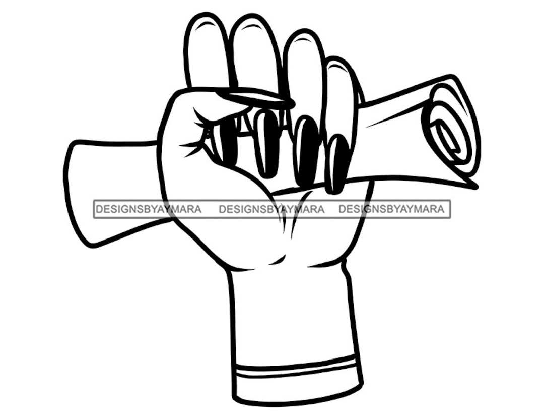 Female Hand Holding Diploma Graduation Grad Graduate Ceremony Degree ...