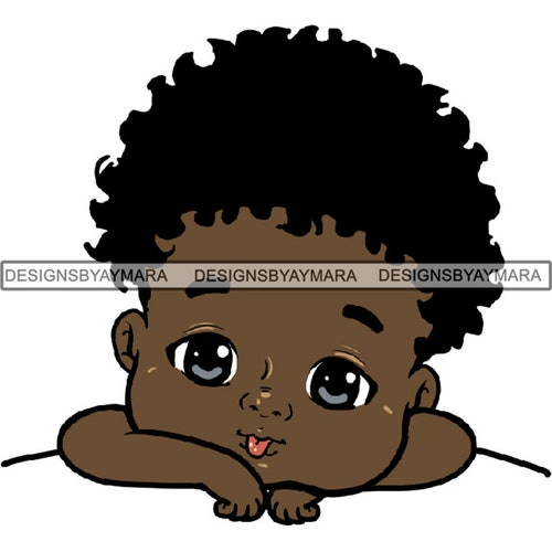 Peek a Boo I See You Baby Boo Girl Afro Puff Nubian Cute | Etsy