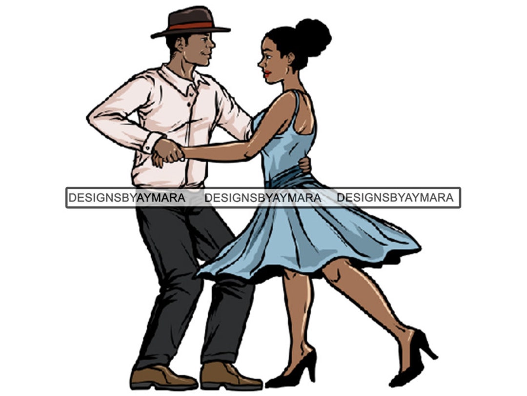 Stepper Dancer Stepping Chicago Style African American Couple Dancing ...