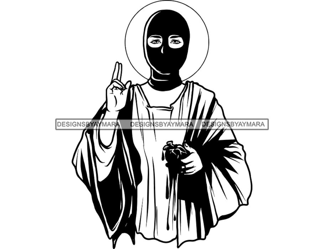 Gangster Mafia Jesus Christ Ski Mask Savior Messiah Prophet Teacher ...