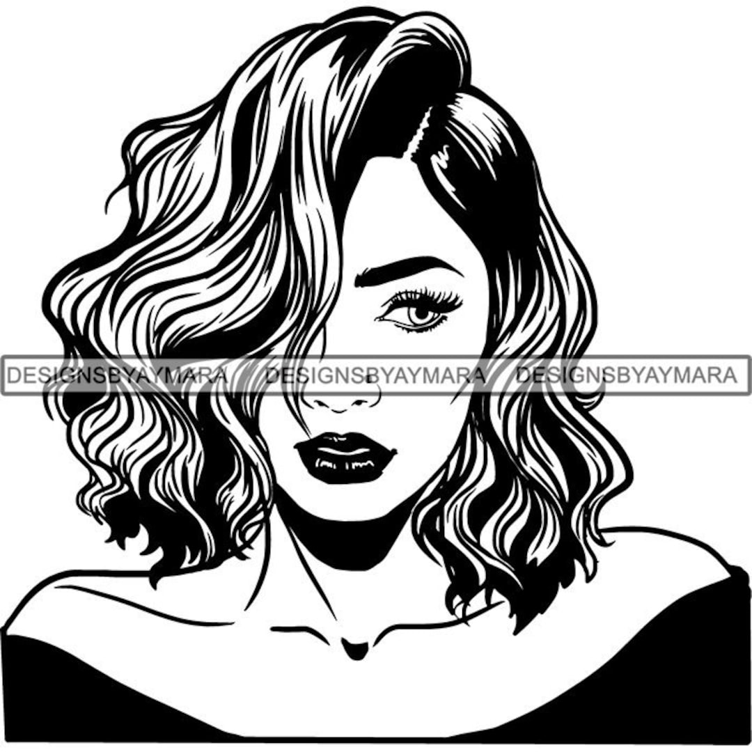 Pretty Woman SVG Goddess Queen Short Hair Female Lady Latina Sexy Diva ...