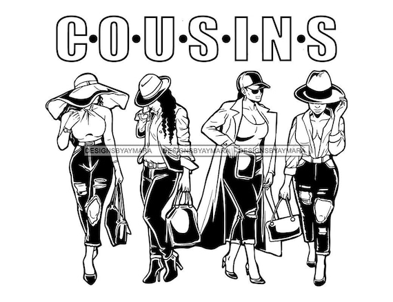 Cousins Sisters Afro Women Together Black Woman Morena African - Etsy