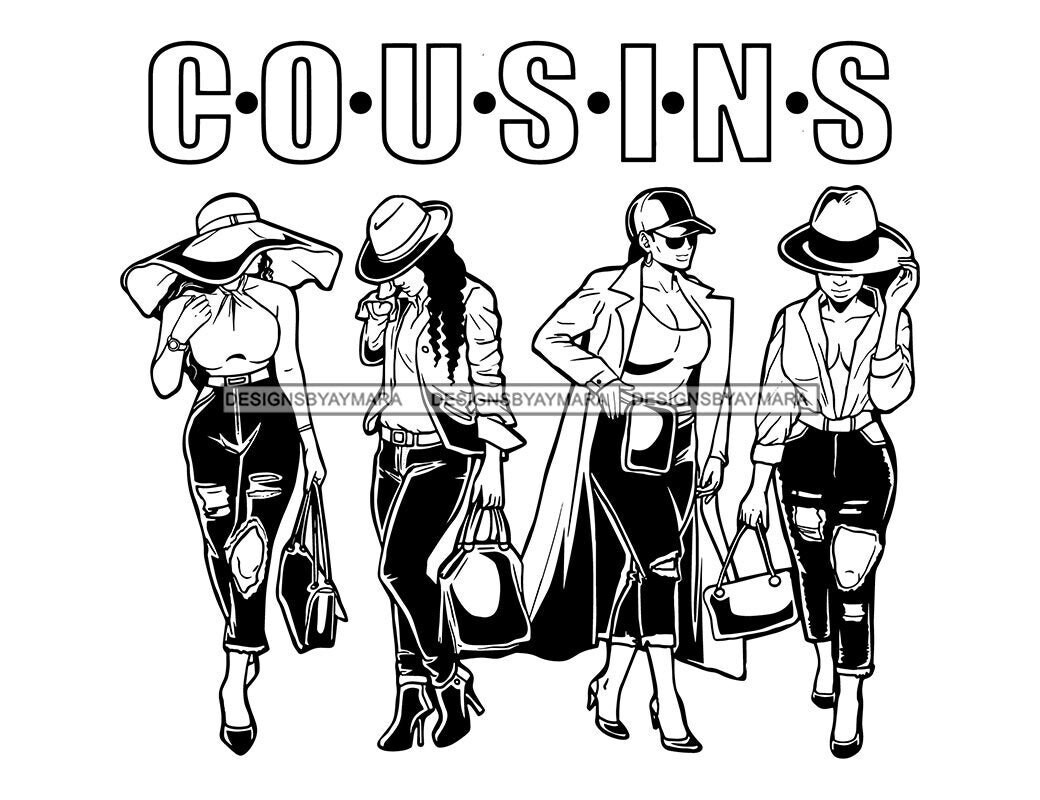 Cousins Sisters Afro Women Together Black Woman Morena African - Etsy