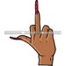 Female Hands Middle Finger Mean Gesture Long Nails Manicure Ghetto ...