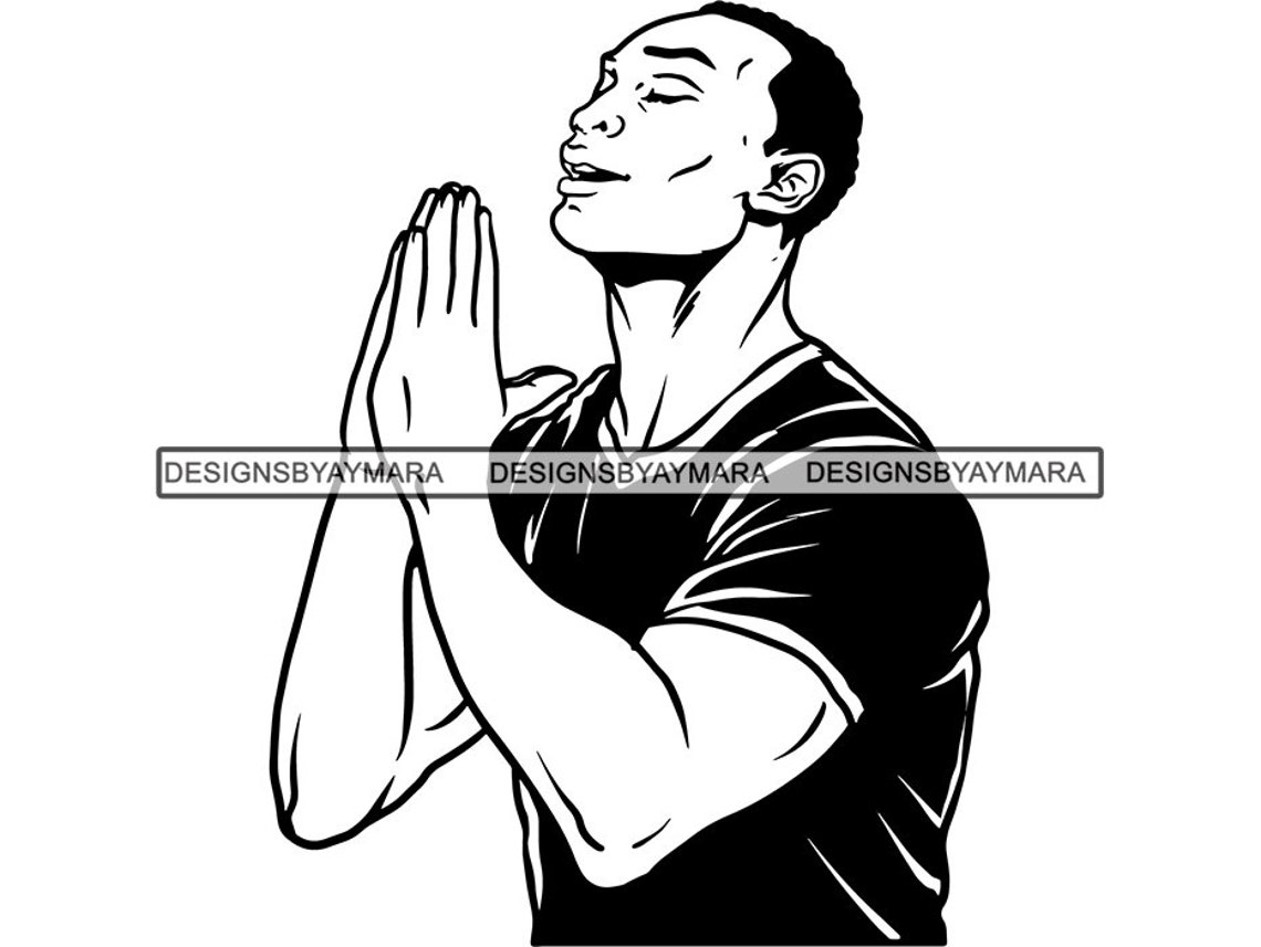 Black Man Praying SVG God Quotes Respect Faith Spiritual Life - Etsy ...