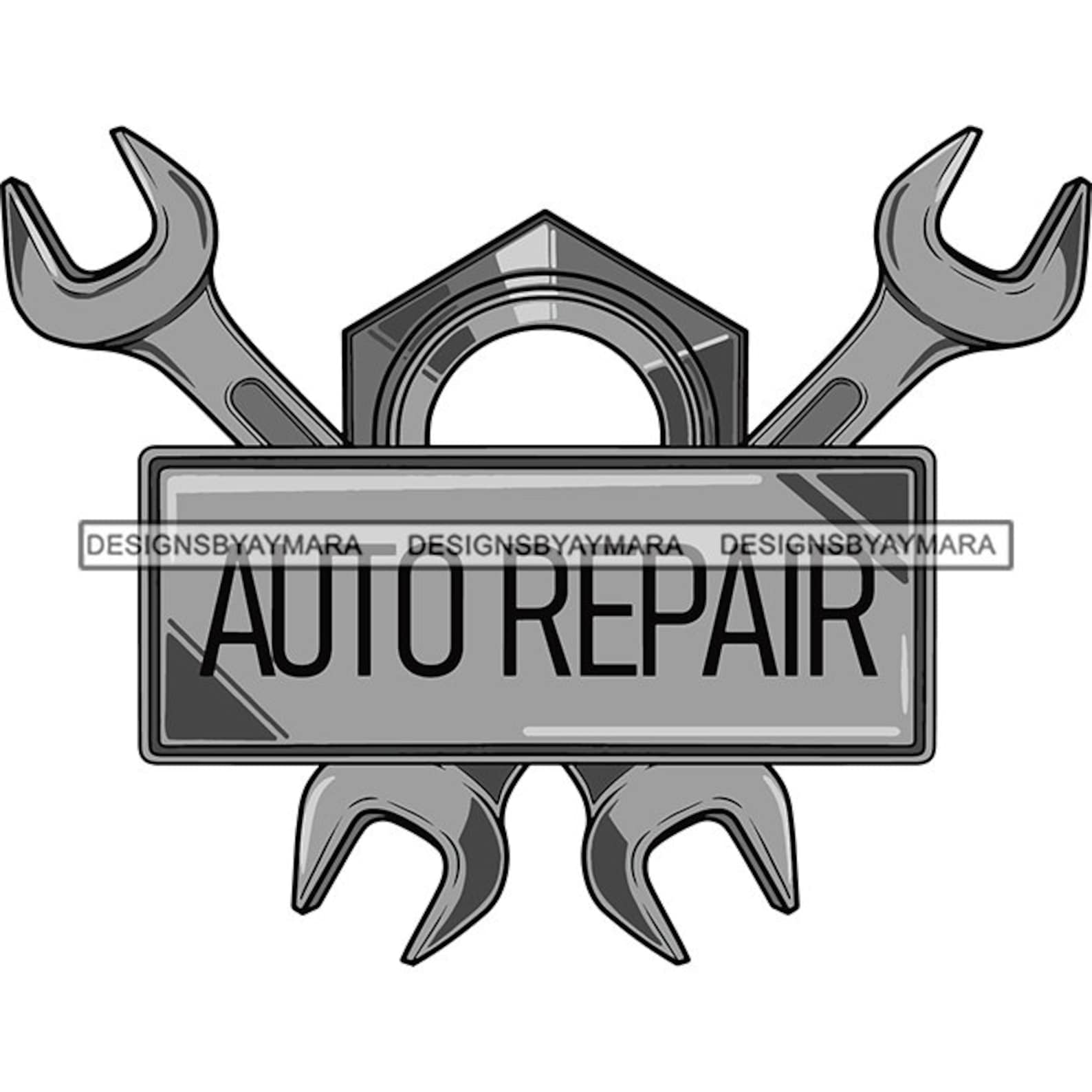 Car Mechanic Business Logo Engine Auto Repair Shop Repairing | Etsy