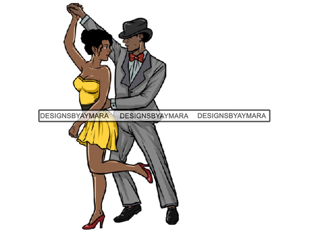Stepper Dancer Stepping Chicago Style African American Couple Dancing ...