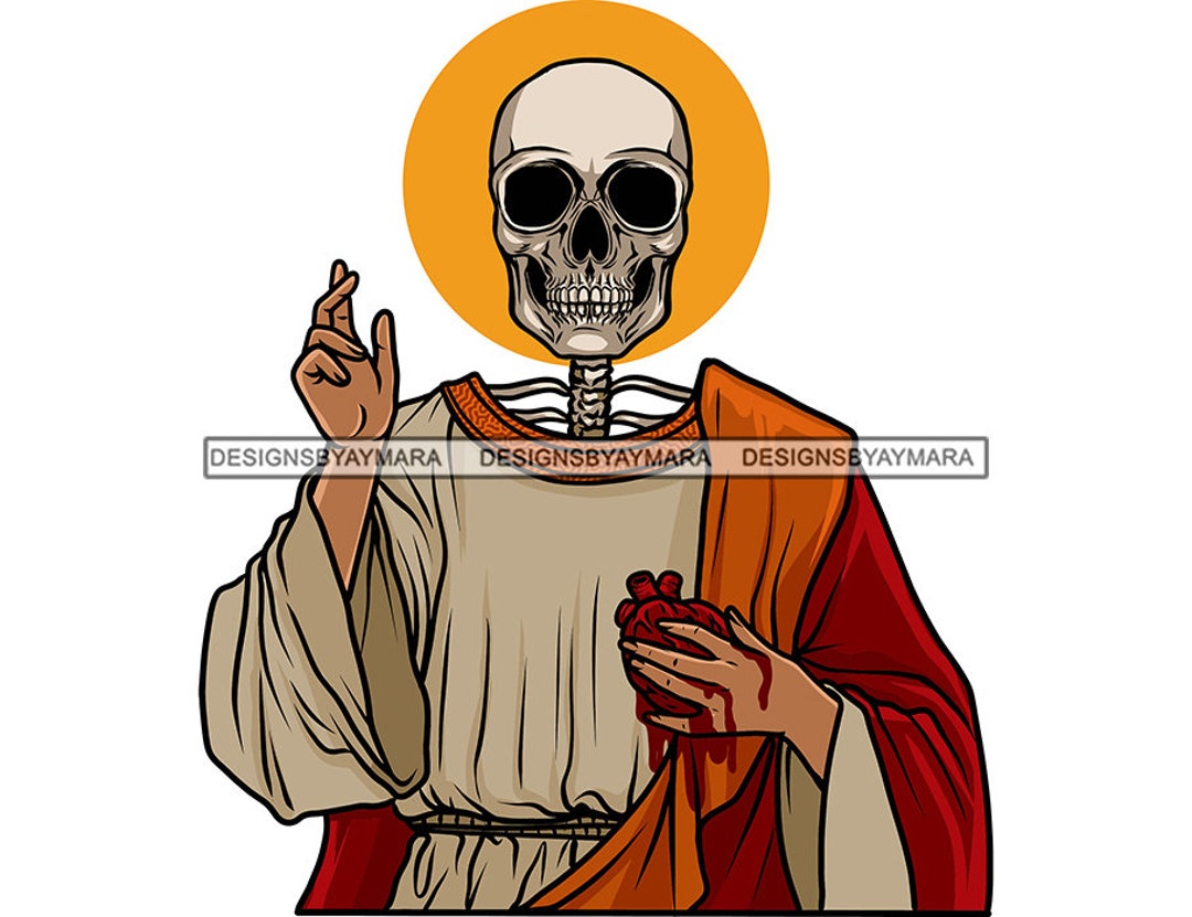Skull Death Skeleton Jesus Christ Savior Messiah Prophet Teacher ...