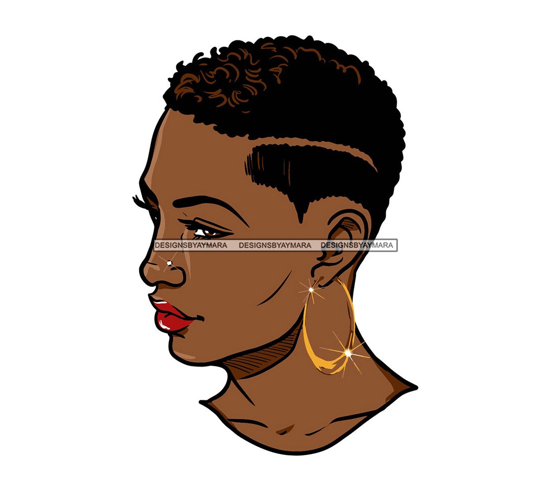 Afro Woman SVG Afro Short Natural Hairstyle Black Magic Girl Bamboo ...