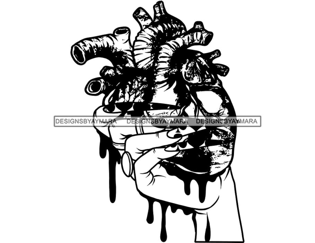Woman Hands Holding Human Broken Heart Bleeding Blood Dripping Agony ...