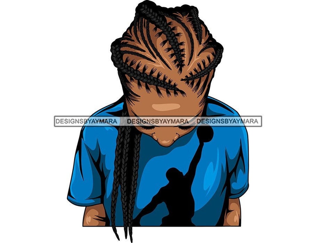 Woman Head Fulani Cornrows Braids Hairstyle Cornrows Box Braid ...