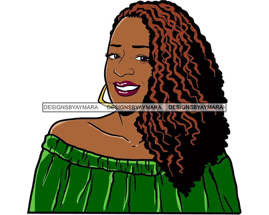Afro Woman SVG Sister-locks Hairstyle Nubian Queen Melanin African ...