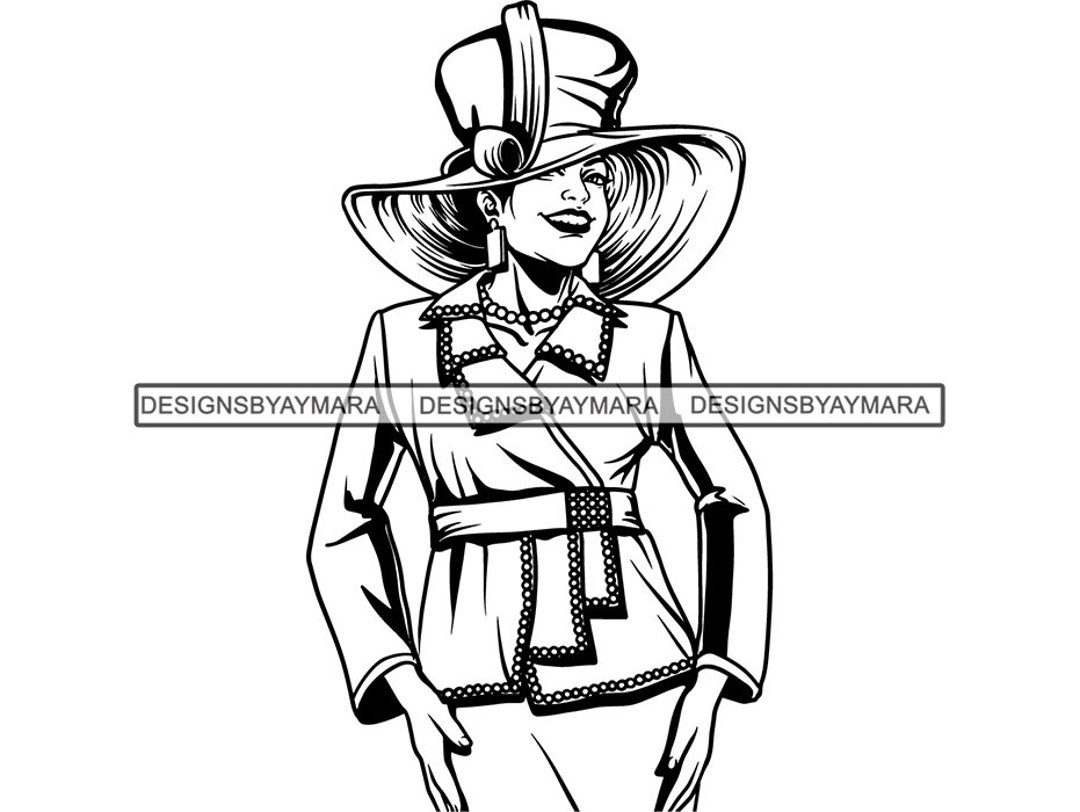 Classy Woman SVG Fabulous Church Classy Lady Glamour Diva Black Female ...