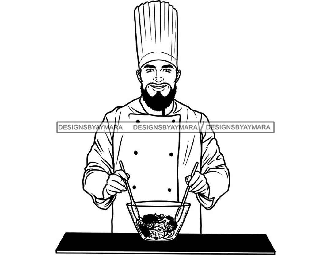 Chef Man Male Uniform Hat Cooking Expert Culinary Cooker Gourmet ...