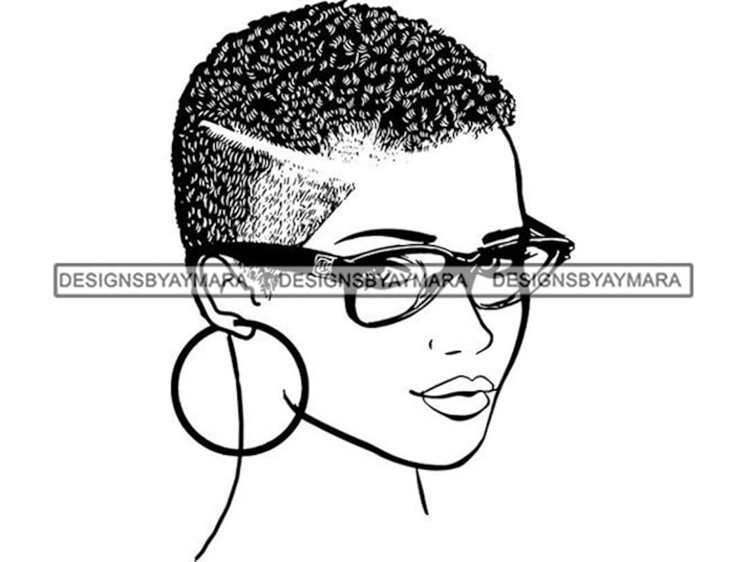 Black Woman Natural Hair African American Lady Nubian Queen Diva .SVG ...