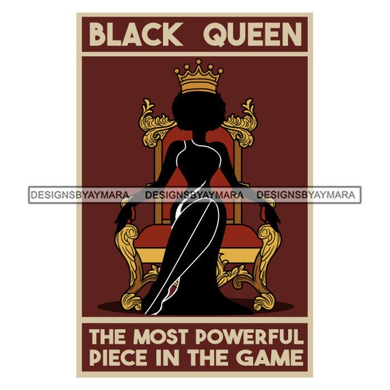 Afro Queen Black Woman Power Throne Goddess Melanin Lady | Etsy