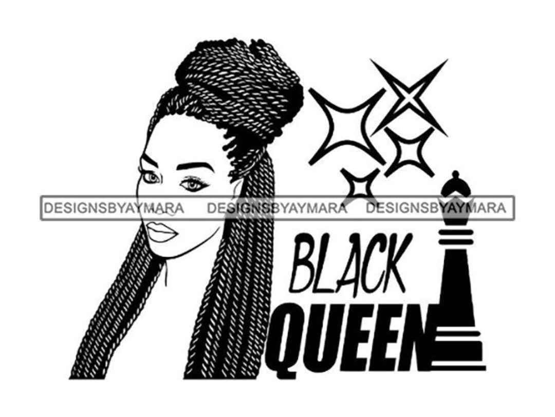 Black Queen Woman Diva Braids Hair Classy Lady Nubian African American ...