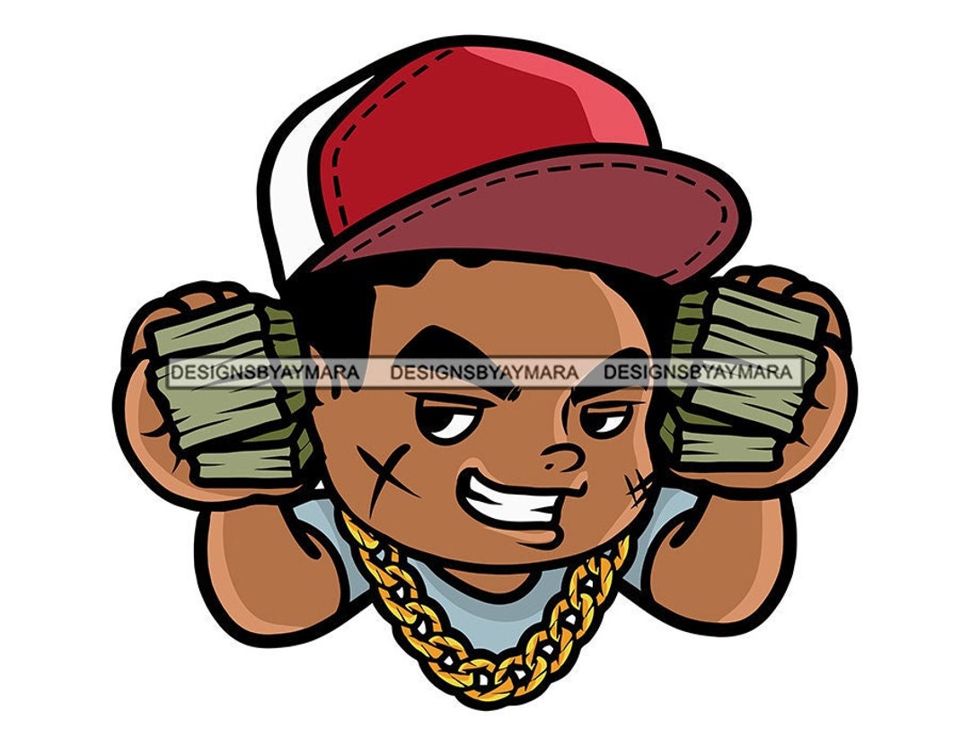 Scarface Bad Boy Portrait Wearing Baseball Hat Bragging Hustler Dope ...