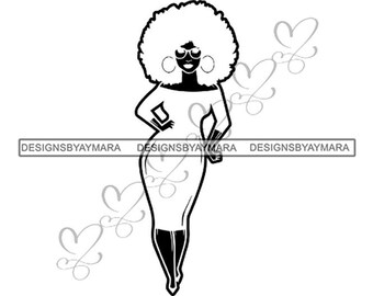Afro Woman SVG Dreads Nubian Princess Queen Hair Beautiful African ...