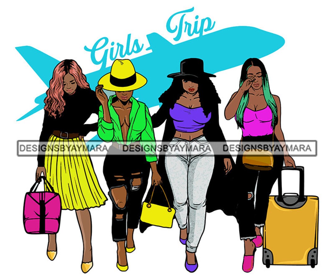 Ladies Getaway Vacation Trip Travel Plane Flight Adventure Best Friends ...