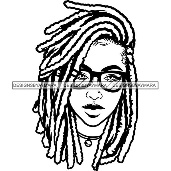 Black Woman With Dreads Svg - Etsy