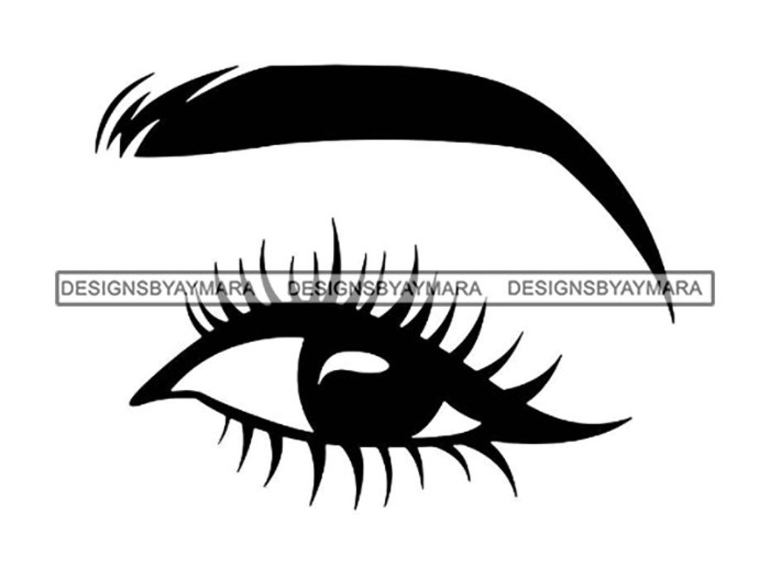 Female Eye Vision Svg Human Lady Make up Sign Eyeball See Watching ...