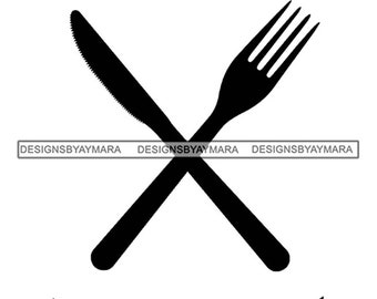 Fork and Knife. Files Prepared for Cricut. SVG Clip Art. - Etsy