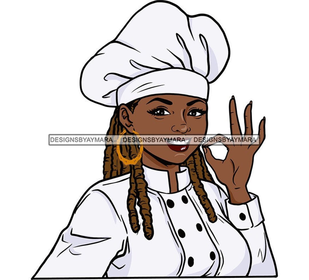 Afro Woman Chef Culinary Occupation Cooking Job Business Kitchen ...