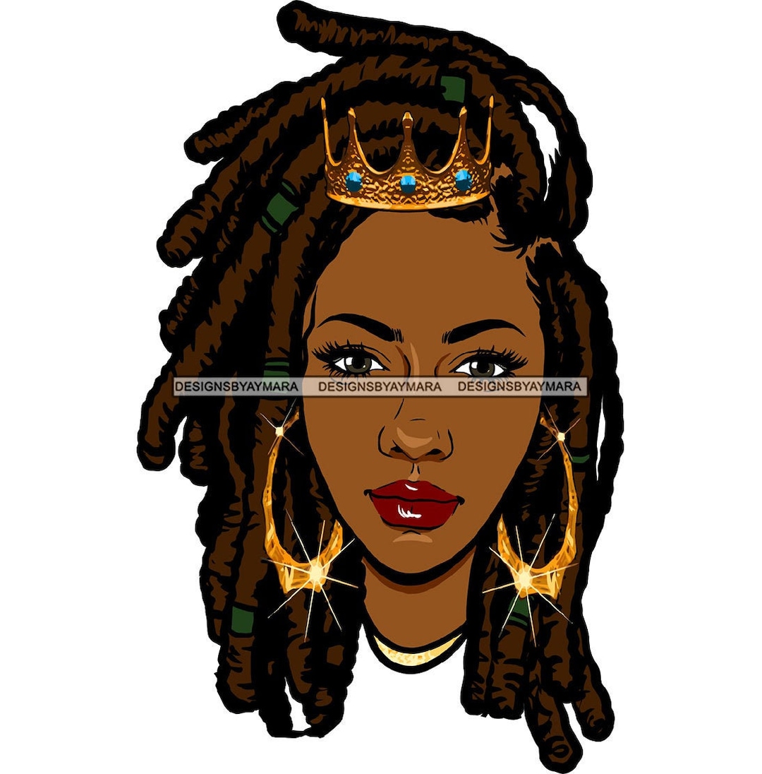 Afro Dreadlocks Queen Black Woman Flawless Bamboo Earrings Faboulous ...