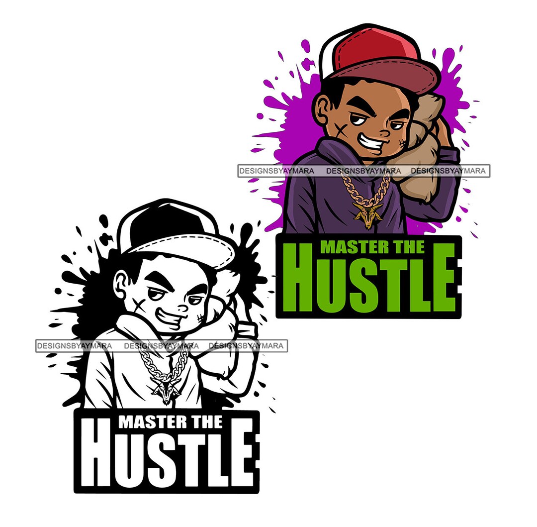 Master the Hustle Quotes Boy Toddler Holding Money Bags Hustler ...