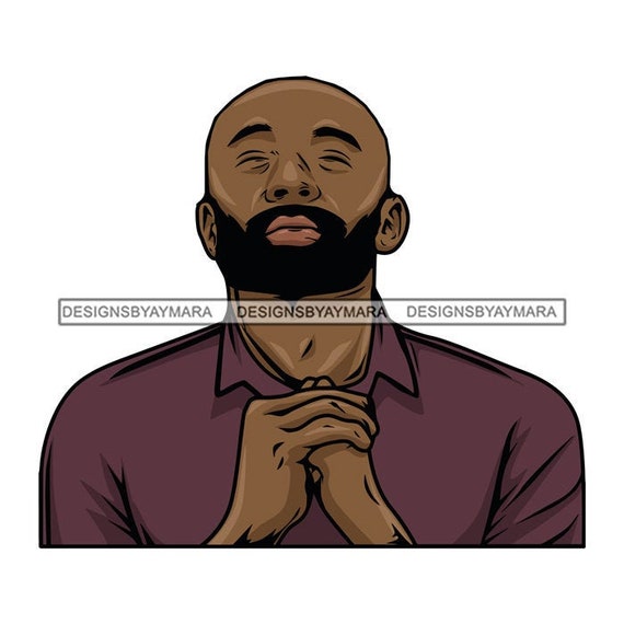 Afro Black Man Praying God Prayers Praying Faith Meditation | Etsy