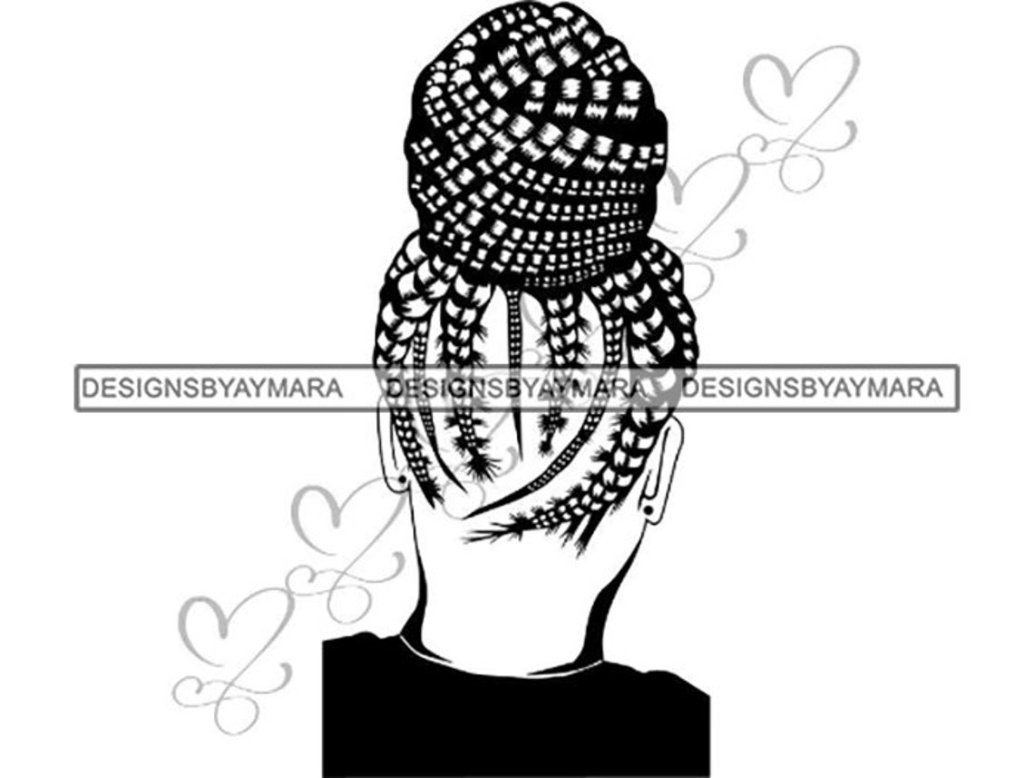 Black Woman SVG Braids Dreads Hairstyle Beauty Salon Logo Classy Nubian ...