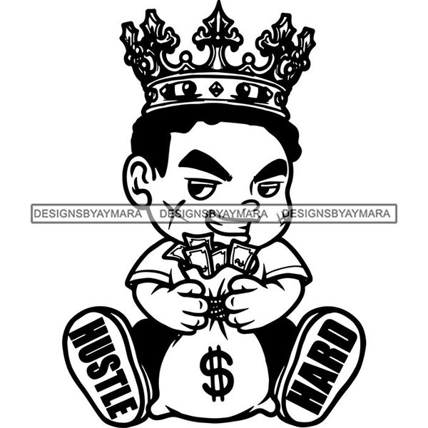 Hustler and King Svg - Etsy