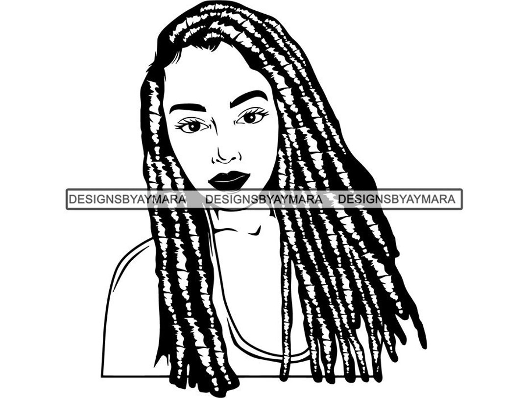 Afro Woman SVG Diva Nubian Braid Dread Hairstyle Fabulous Queen African ...