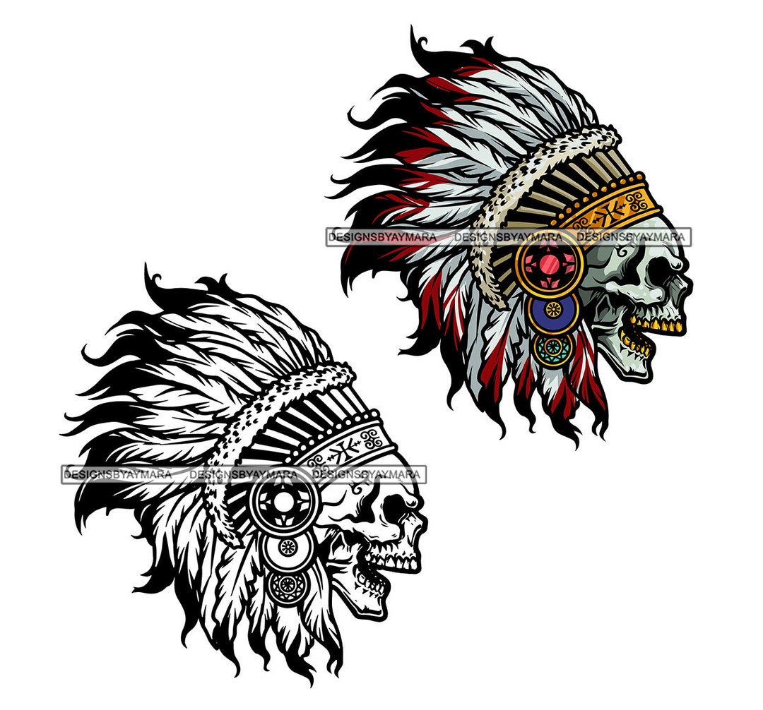 Indian Skull Head Native American Mask Mascot Chief Traditional Culture ...