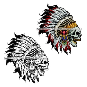 Indian Skull Head Native American Mask Mascot Chief Traditional Culture ...