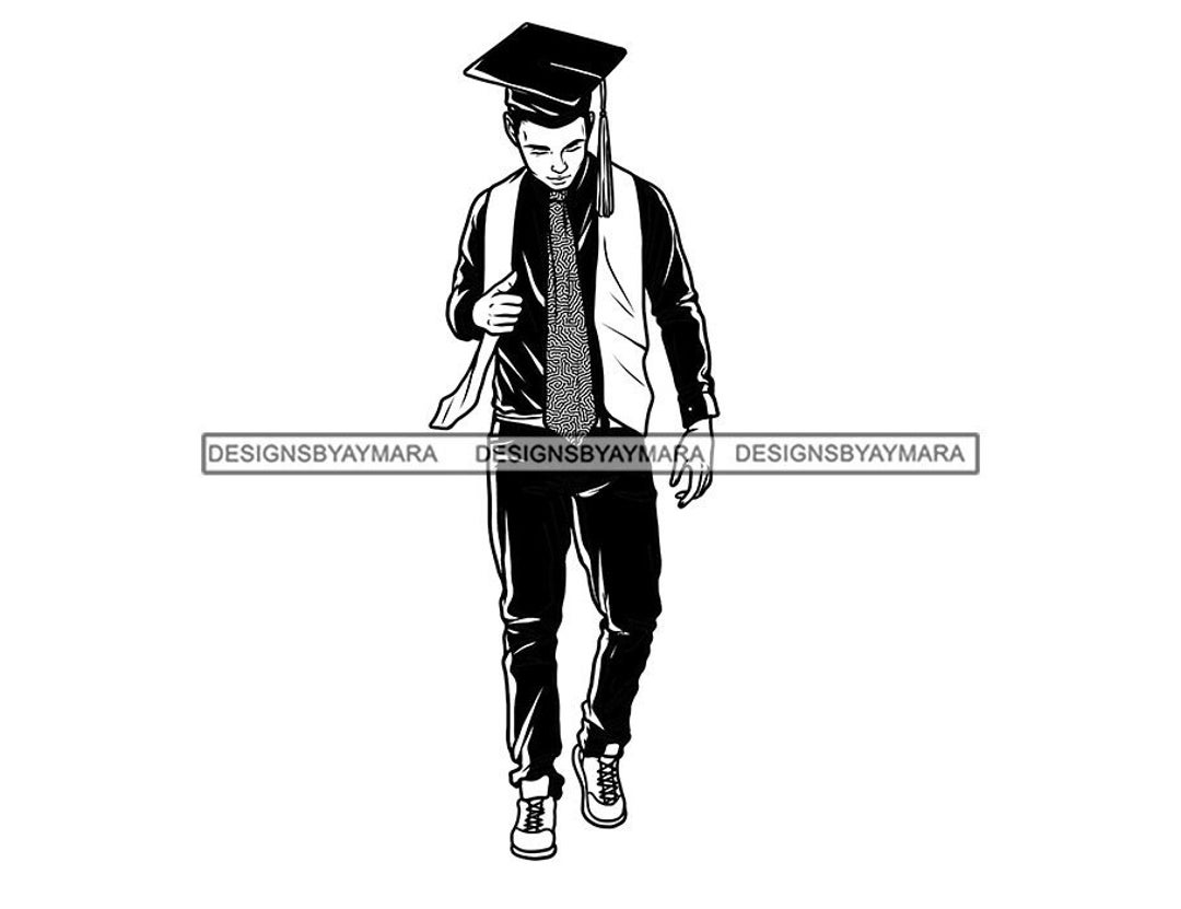 Graduation Young Handsome Man Cap Tassel Celebration Graduate Grad ...